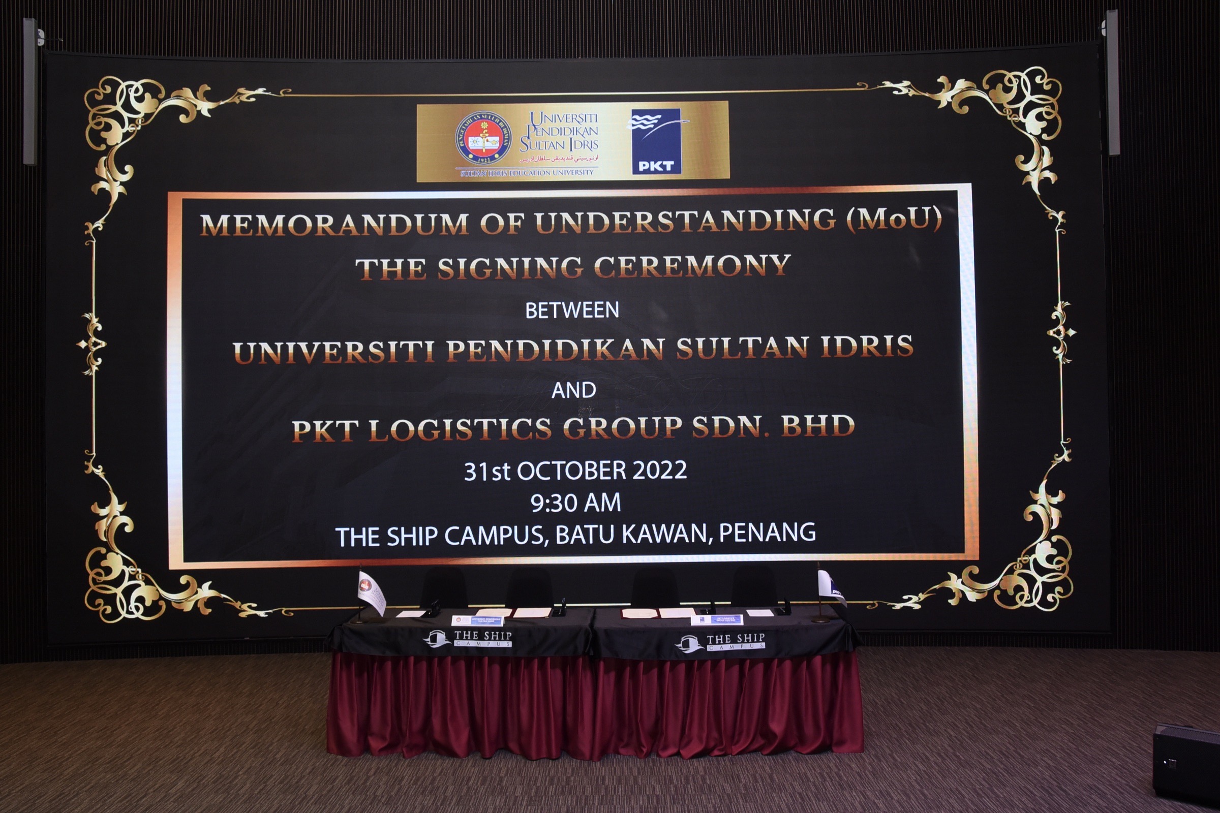 MoU THE SIGNING CEREMONY BETWEEN UPSI AND PKT LOGISTICS GROUP SDN BHD
